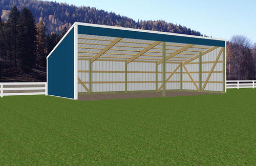 15'W x 36'L x 7'H Open Sided Shed at Menards®