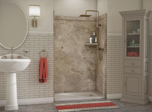 FlexStone 48"X36"X78" Elegance 3-Panel Shower Kit at Menards®