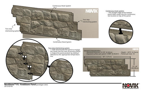 Novik® Fieldstone Polymer Siding Panel at Menards®